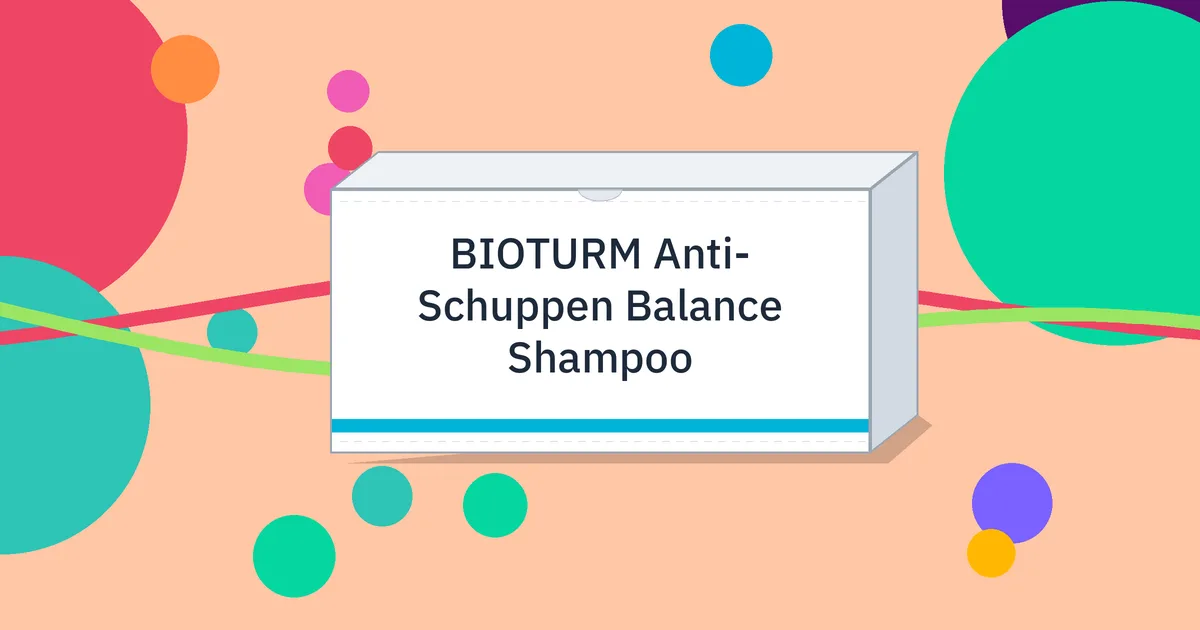 Symbolbild: Packung mit der Aufschrift BIOTURM Anti-Schuppen Balance Shampoo (PZN 19434416) – Verfügbarkeit und Bezug in Apotheken in Frankfurt am Main