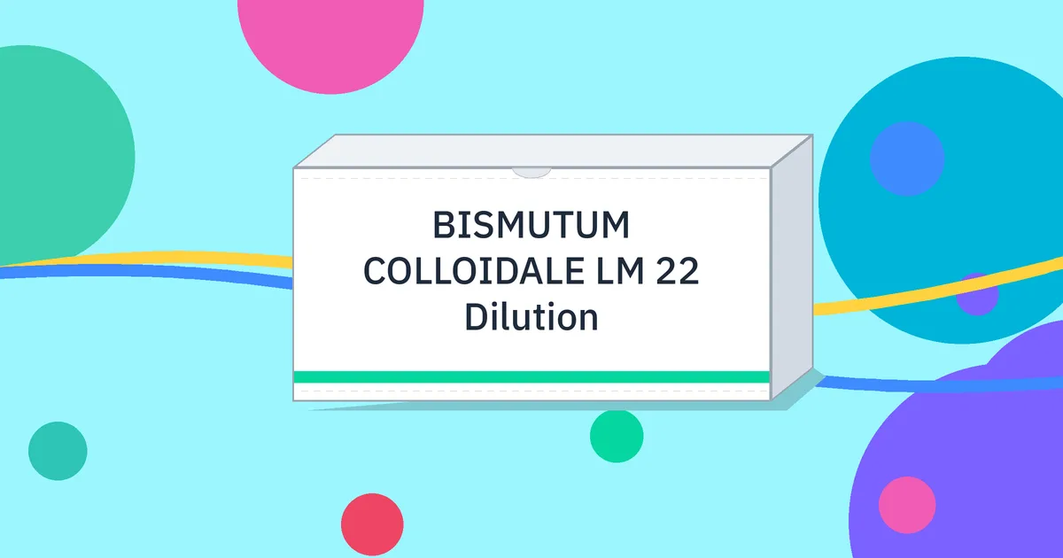 Symbolbild: Packung mit der Aufschrift BISMUTUM COLLOIDALE LM 22 Dilution (PZN 13386194) – Verfügbarkeit und Bezug in Apotheken in Frankfurt am Main