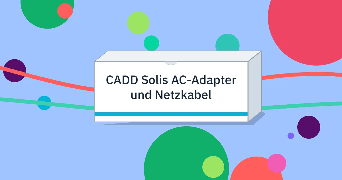 Symbolbild: Packung mit der Aufschrift CADD Solis AC-Adapter und Netzkabel (PZN 19176138) – Verfügbarkeit und Bezug in Apotheken in Frankfurt am Main