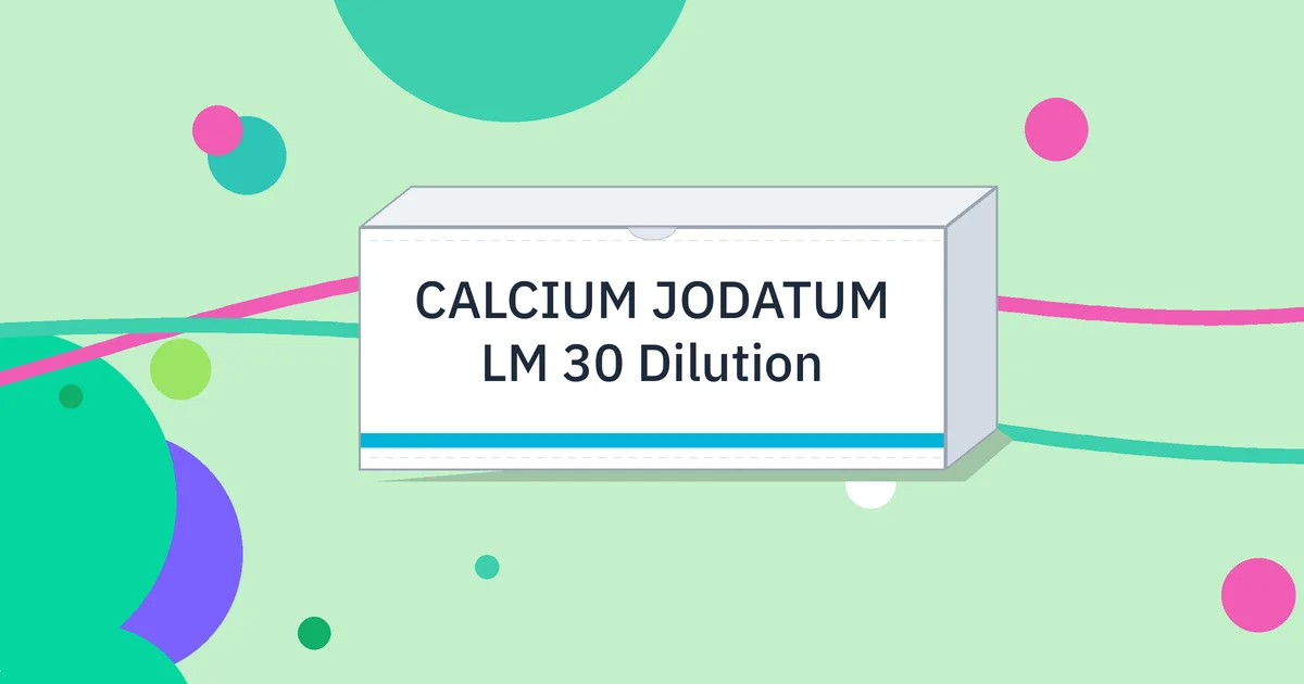 Symbolbild: Packung mit der Aufschrift CALCIUM JODATUM LM 30 Dilution (PZN 12804991) – Verfügbarkeit und Bezug in Apotheken in Frankfurt am Main