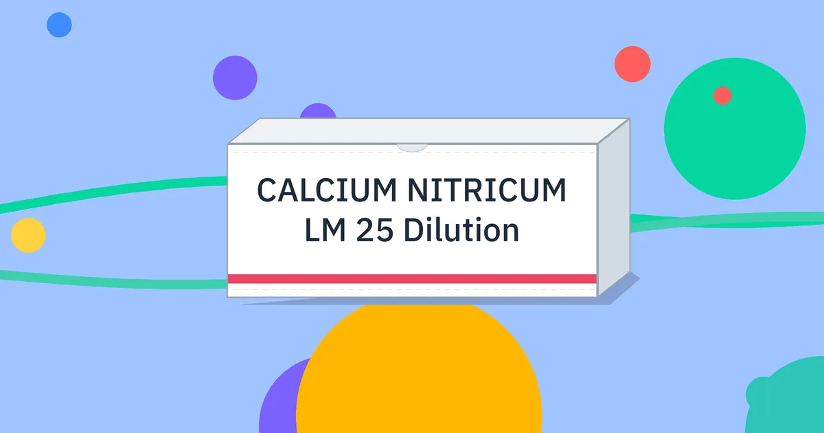 Symbolbild: Packung mit der Aufschrift CALCIUM NITRICUM LM 25 Dilution (PZN 13409877) – Verfügbarkeit und Bezug in Apotheken in Frankfurt am Main