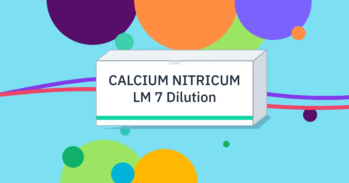 Symbolbild: Packung mit der Aufschrift CALCIUM NITRICUM LM 7 Dilution (PZN 13409682) – Verfügbarkeit und Bezug in Apotheken in Frankfurt am Main