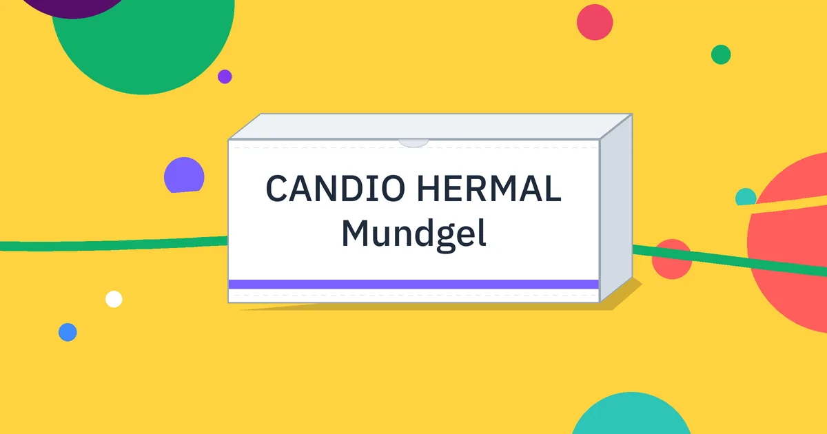 Symbolbild: Packung mit der Aufschrift CANDIO HERMAL Mundgel (PZN 04814107) – Verfügbarkeit und Bezug in Apotheken in Frankfurt am Main