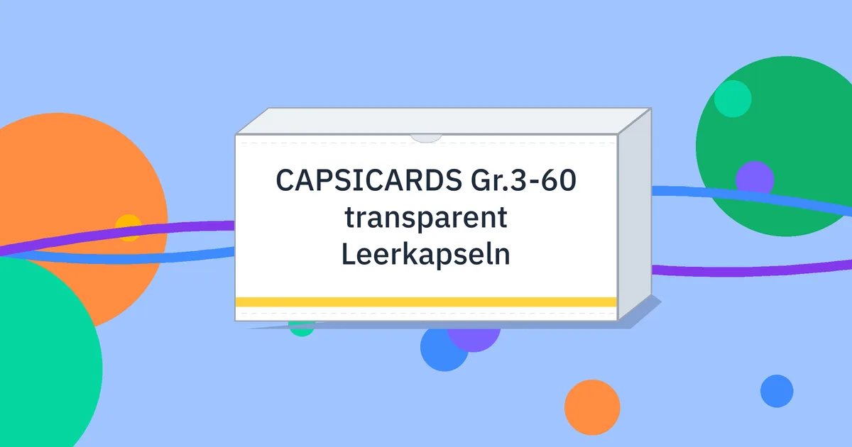 Symbolbild: Packung mit der Aufschrift CAPSICARDS Gr.3-60 transparent Leerkapseln (PZN 11000049) – Verfügbarkeit und Bezug in Apotheken in Frankfurt am Main