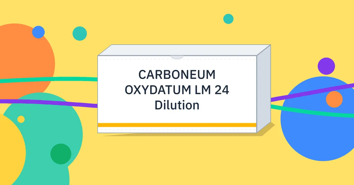 Symbolbild: Packung mit der Aufschrift CARBONEUM OXYDATUM LM 24 Dilution (PZN 13428811) – Verfügbarkeit und Bezug in Apotheken in Frankfurt am Main
