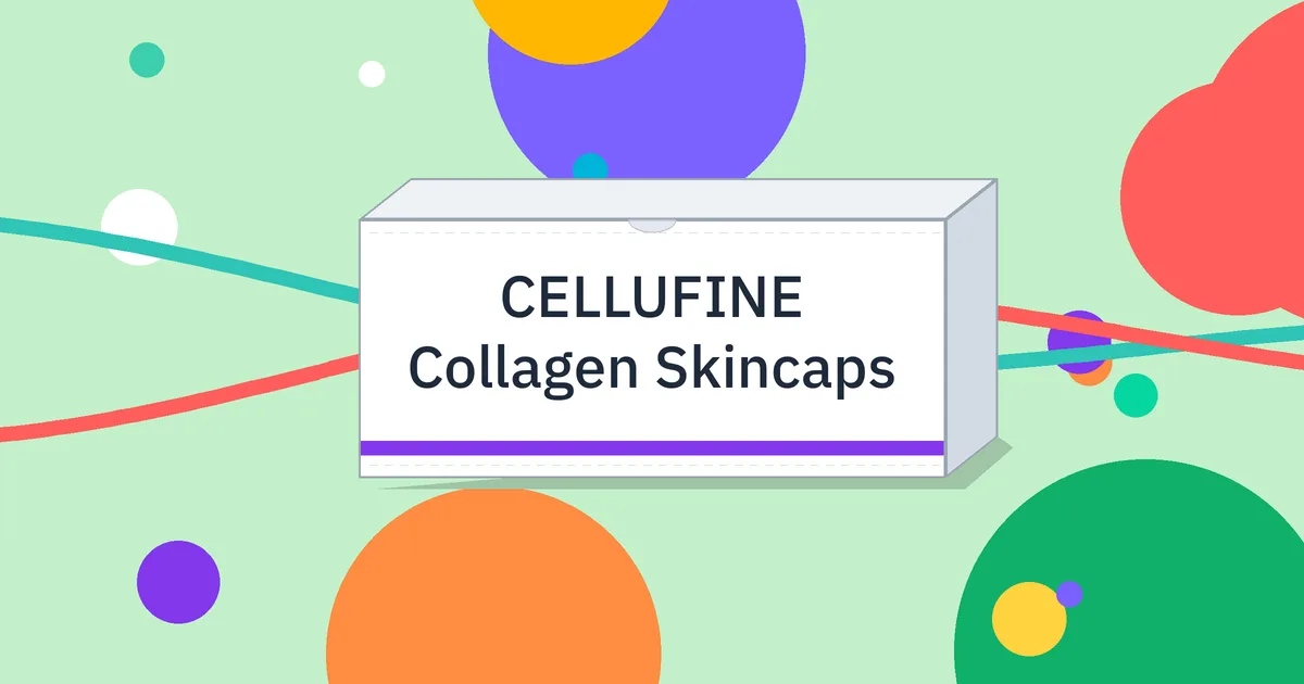 Symbolbild: Packung mit der Aufschrift CELLUFINE Collagen Skincaps (PZN 14417850) – Verfügbarkeit und Bezug in Apotheken in Frankfurt am Main