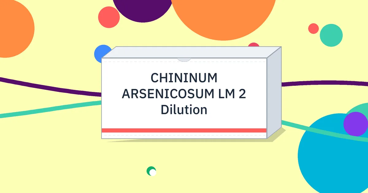 Symbolbild: Packung mit der Aufschrift CHININUM ARSENICOSUM LM 2 Dilution (PZN 12814601) – Verfügbarkeit und Bezug in Apotheken in Frankfurt am Main
