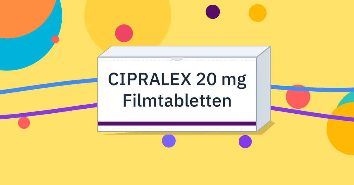 Symbolbild: Packung mit der Aufschrift CIPRALEX 20 mg Filmtabletten (PZN 12470691) – Verfügbarkeit und Bezug in Apotheken in Frankfurt am Main