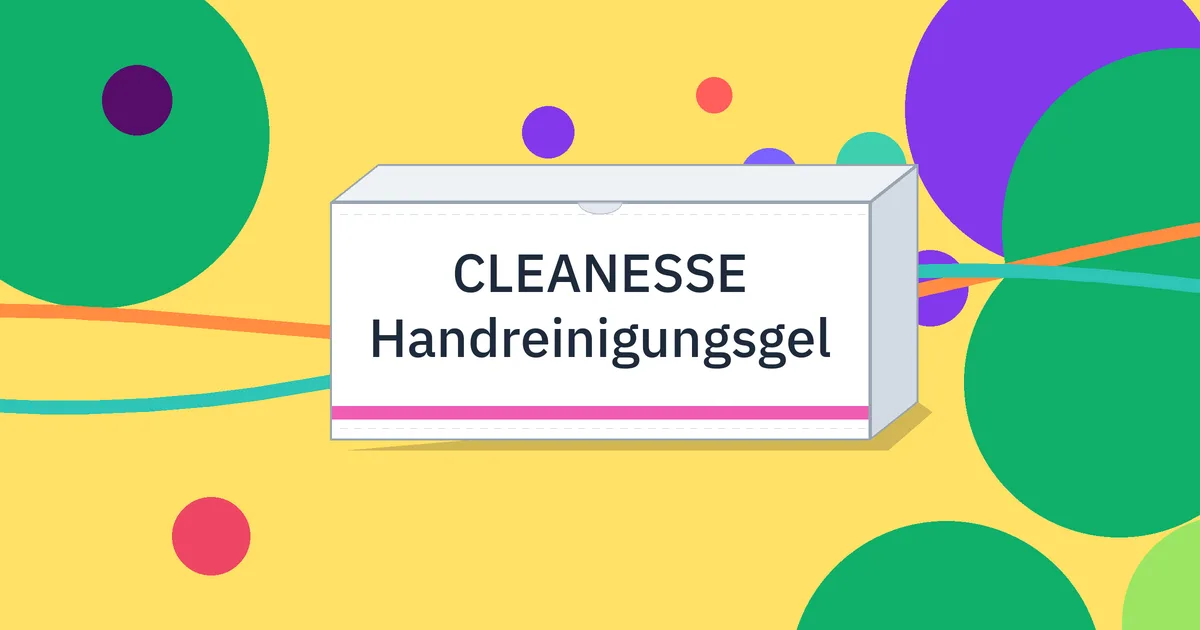 Symbolbild: Packung mit der Aufschrift CLEANESSE Handreinigungsgel (PZN 09190249) – Verfügbarkeit und Bezug in Apotheken in Frankfurt am Main
