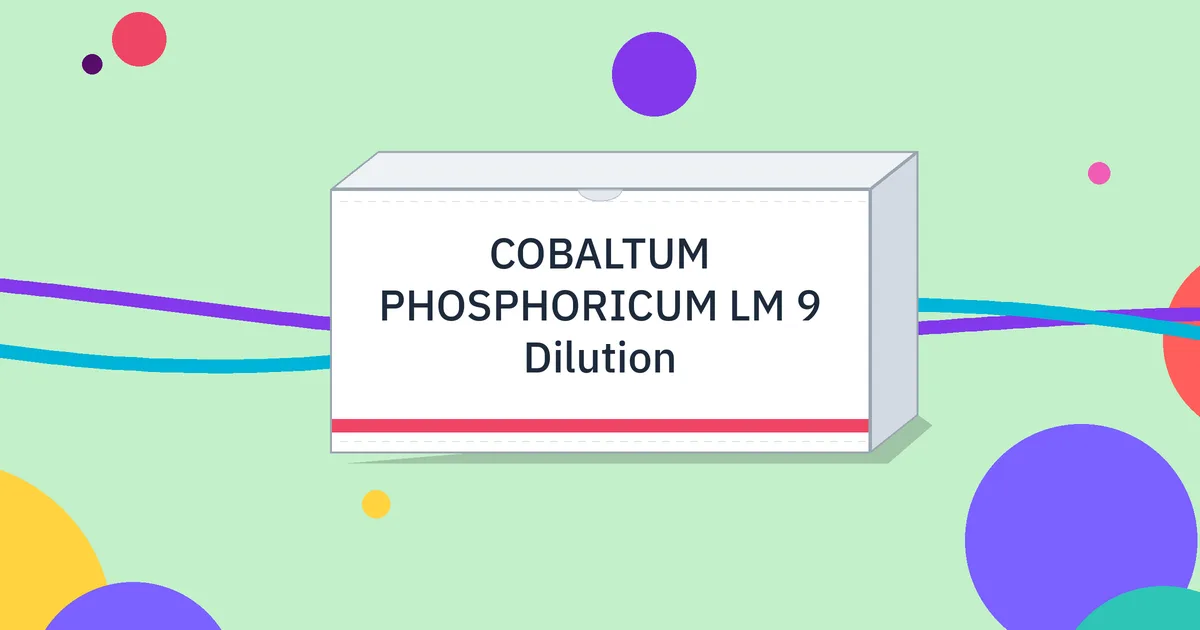 Symbolbild: Packung mit der Aufschrift COBALTUM PHOSPHORICUM LM 9 Dilution (PZN 12824002) – Verfügbarkeit und Bezug in Apotheken in Frankfurt am Main