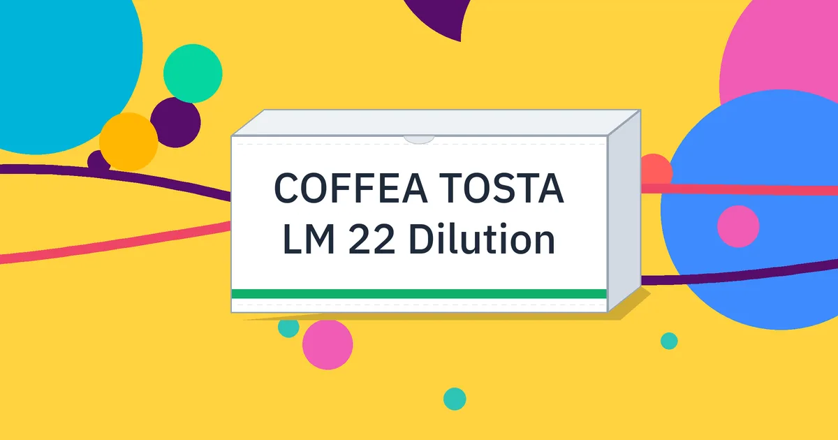 Symbolbild: Packung mit der Aufschrift COFFEA TOSTA LM 22 Dilution (PZN 12831427) – Verfügbarkeit und Bezug in Apotheken in Frankfurt am Main