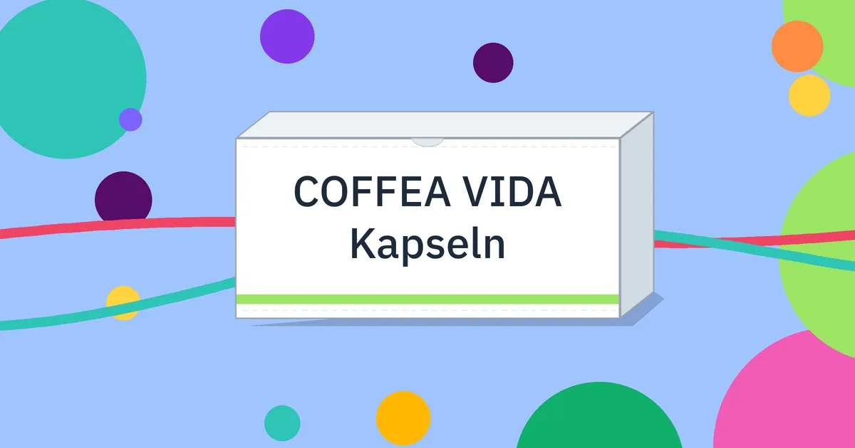 Symbolbild: Packung mit der Aufschrift COFFEA VIDA Kapseln (PZN 11098686) – Verfügbarkeit und Bezug in Apotheken in Frankfurt am Main