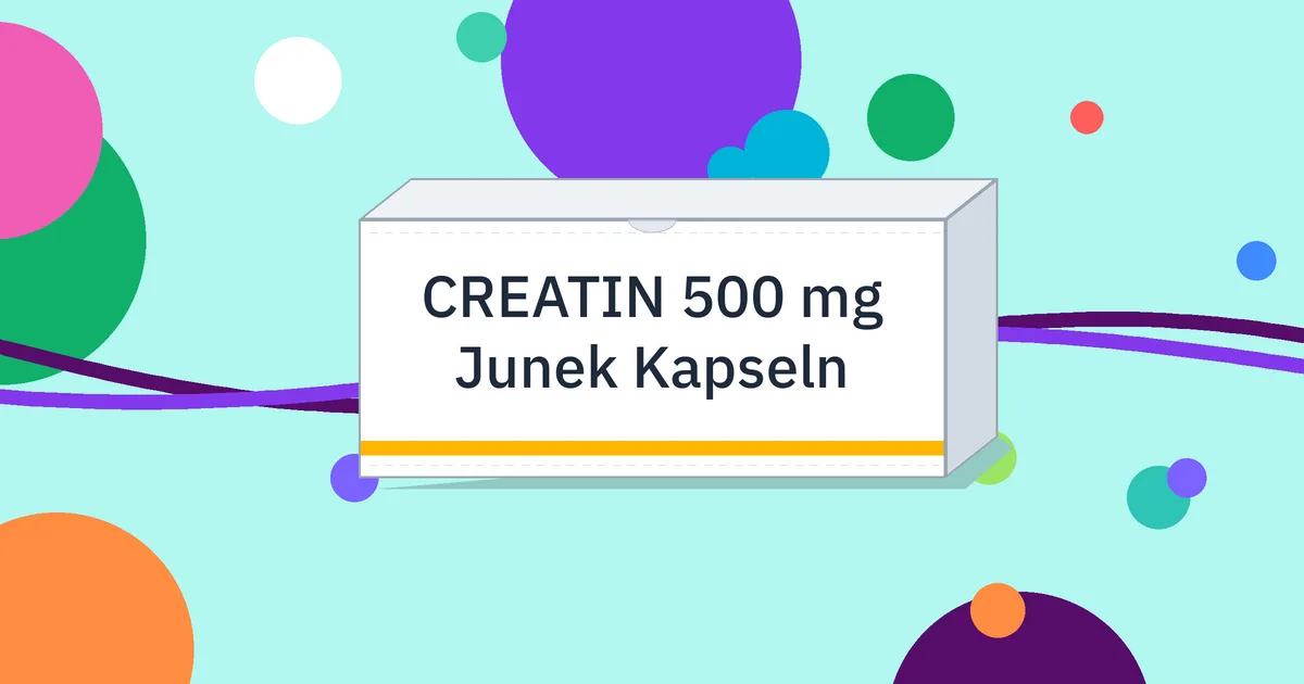 Symbolbild: Packung mit der Aufschrift CREATIN 500 mg Junek Kapseln (PZN 00155524) – Verfügbarkeit und Bezug in Apotheken in Frankfurt am Main
