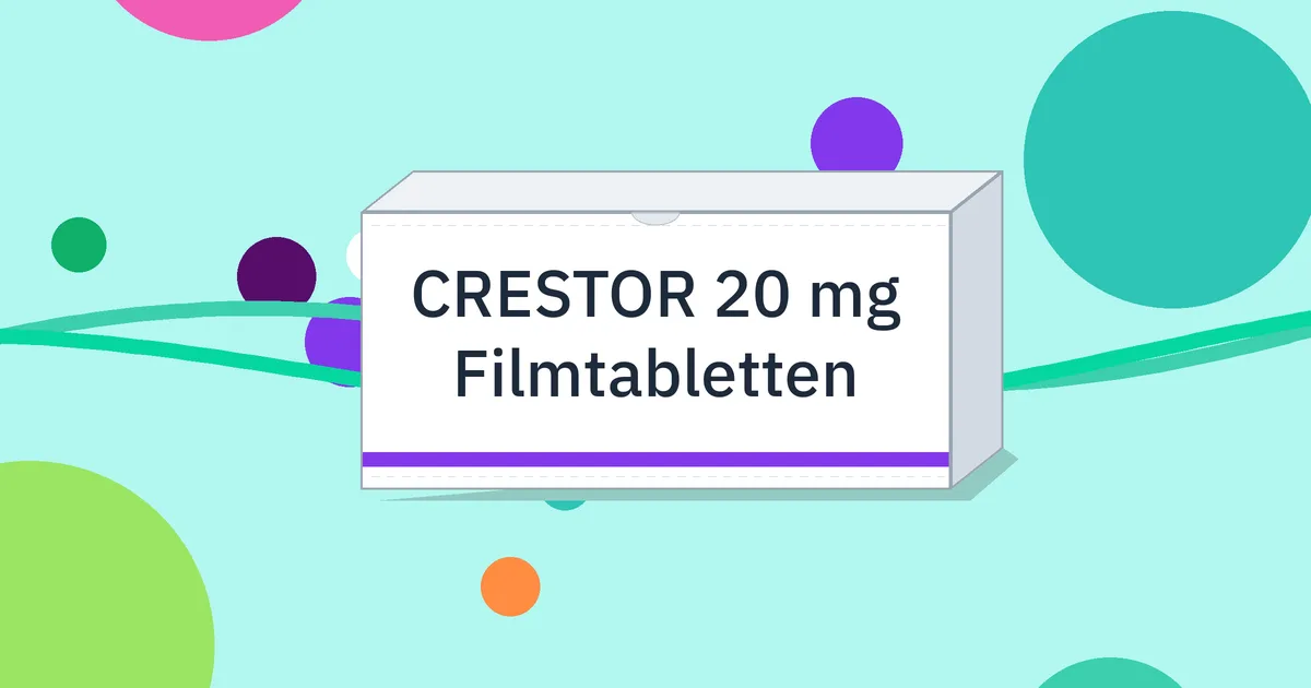 Symbolbild: Packung mit der Aufschrift CRESTOR 20 mg Filmtabletten (PZN 11519136) – Verfügbarkeit und Bezug in Apotheken in Frankfurt am Main