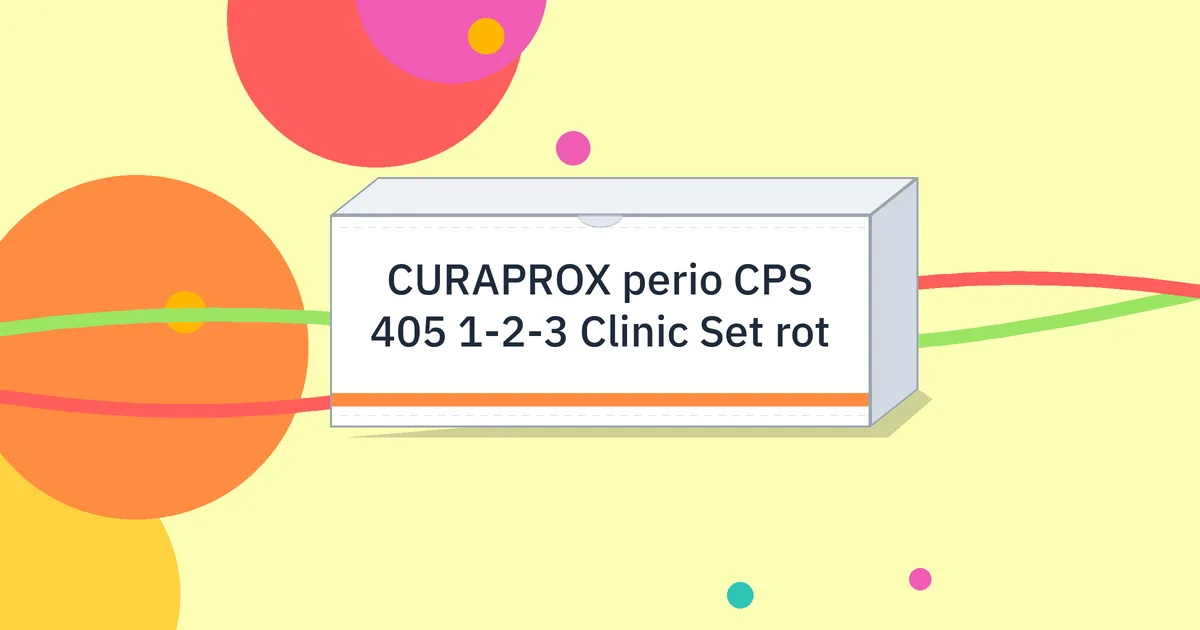 Symbolbild: Packung mit der Aufschrift CURAPROX perio CPS 405 1-2-3 Clinic Set rot (PZN 16242811) – Verfügbarkeit und Bezug in Apotheken in Frankfurt am Main