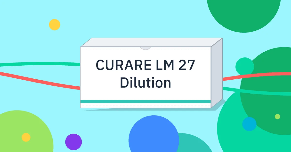 Symbolbild: Packung mit der Aufschrift CURARE LM 27 Dilution (PZN 12839682) – Verfügbarkeit und Bezug in Apotheken in Frankfurt am Main