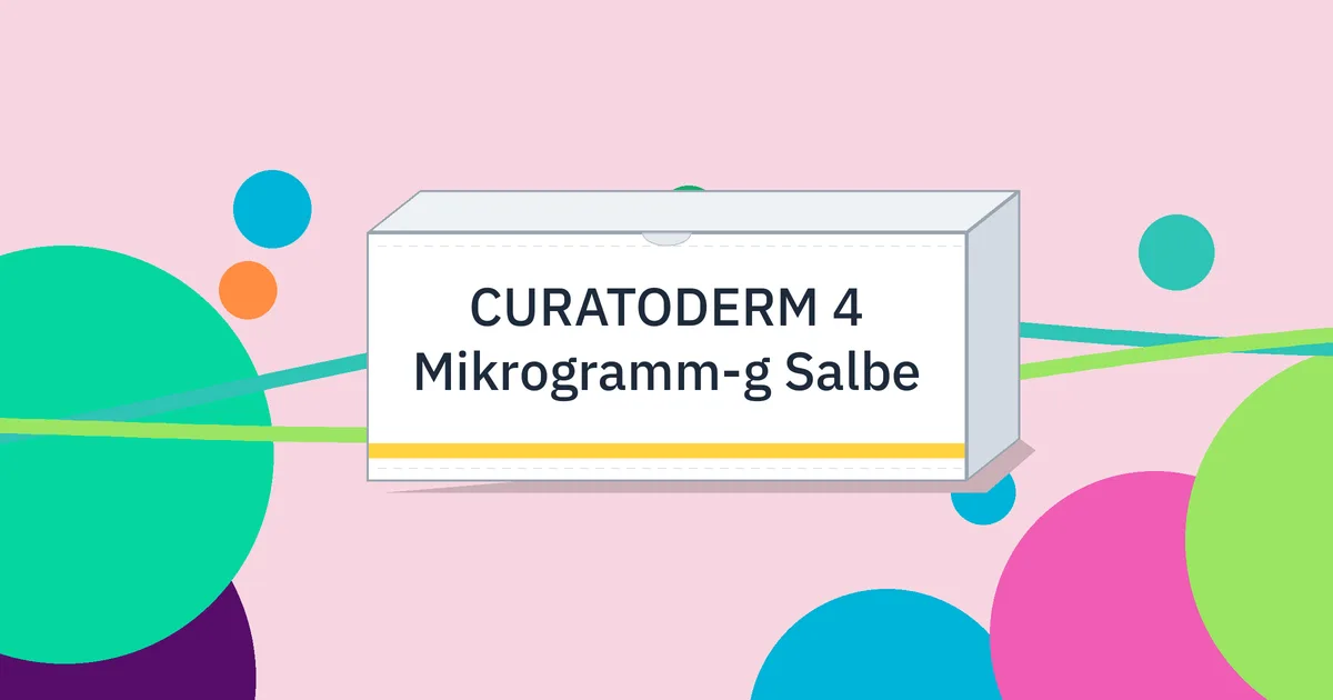 Symbolbild: Packung mit der Aufschrift CURATODERM 4 Mikrogramm-g Salbe (PZN 19843528) – Verfügbarkeit und Bezug in Apotheken in Frankfurt am Main