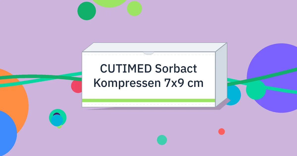 Symbolbild: Packung mit der Aufschrift CUTIMED Sorbact Kompressen 7x9 cm (PZN 07348640) – Verfügbarkeit und Bezug in Apotheken in Frankfurt am Main