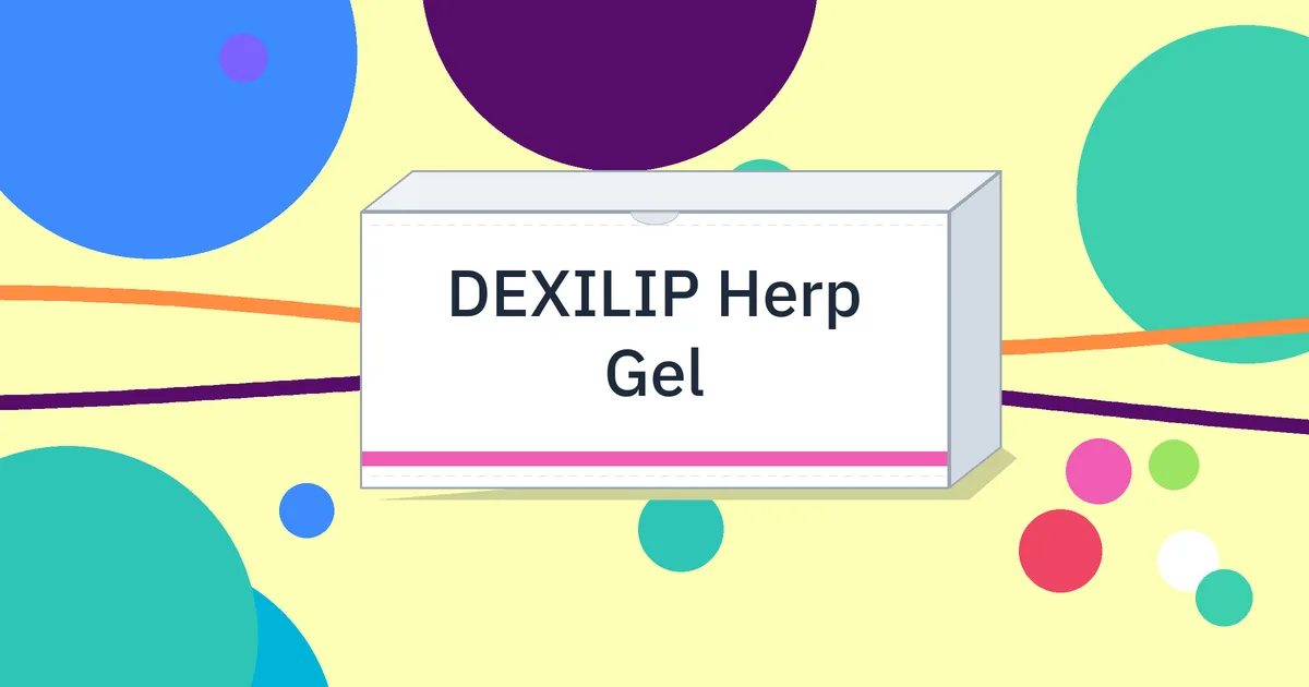 Symbolbild: Packung mit der Aufschrift DEXILIP Herp Gel (PZN 16762338) – Verfügbarkeit und Bezug in Apotheken in Frankfurt am Main