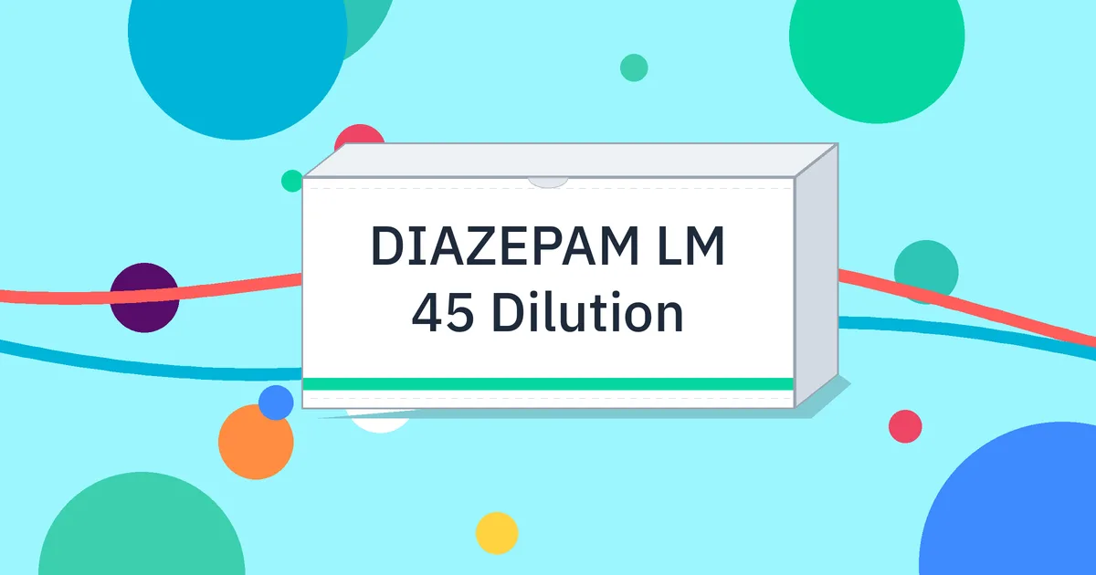 Symbolbild: Packung mit der Aufschrift DIAZEPAM LM 45 Dilution (PZN 12841070) – Verfügbarkeit und Bezug in Apotheken in Frankfurt am Main