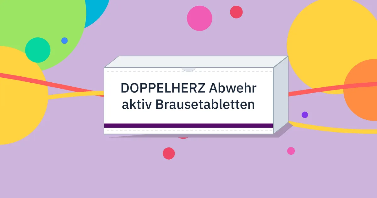 Symbolbild: Packung mit der Aufschrift DOPPELHERZ Abwehr aktiv Brausetabletten (PZN 12380479) – Verfügbarkeit und Bezug in Apotheken in Frankfurt am Main