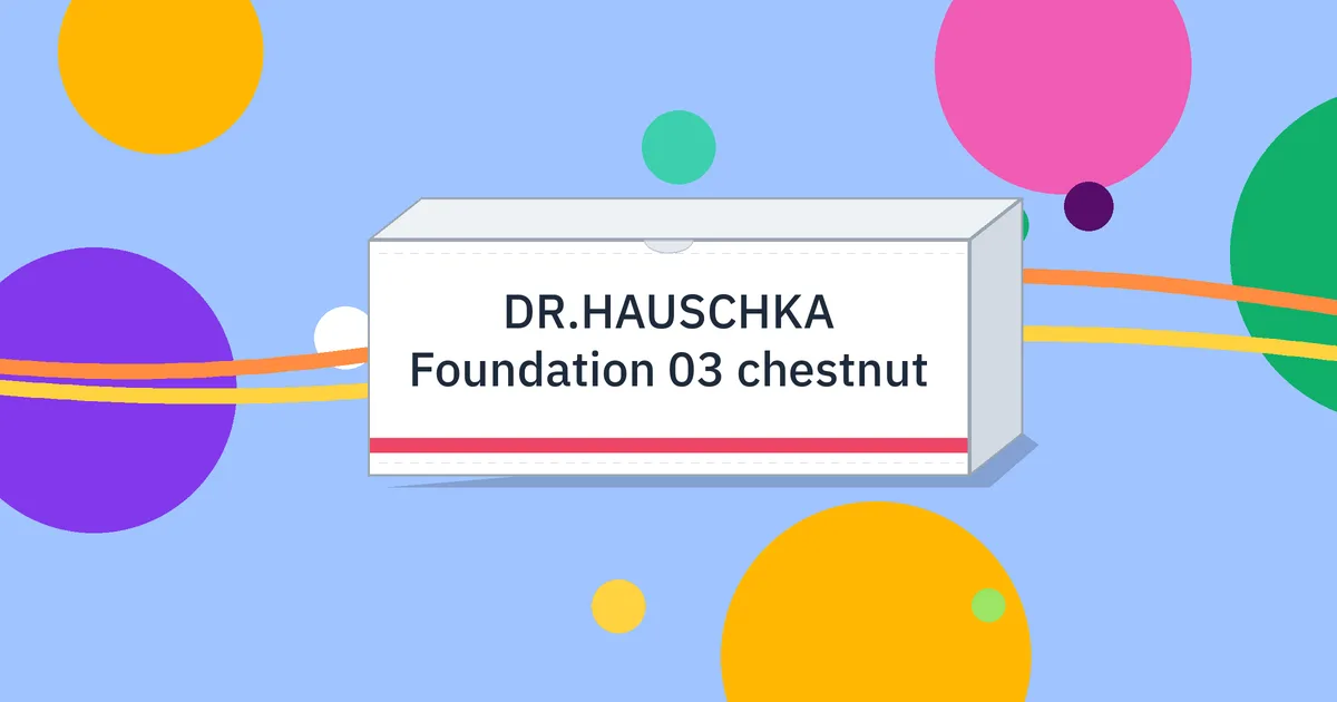 Symbolbild: Packung mit der Aufschrift DR.HAUSCHKA Foundation 03 chestnut (PZN 18167663) – Verfügbarkeit und Bezug in Apotheken in Frankfurt am Main