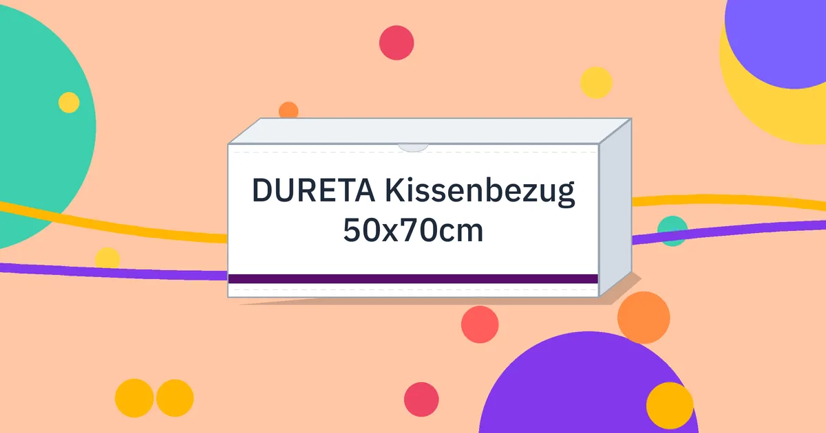 Symbolbild: Packung mit der Aufschrift DURETA Kissenbezug 50x70cm (PZN 01856111) – Verfügbarkeit und Bezug in Apotheken in Frankfurt am Main