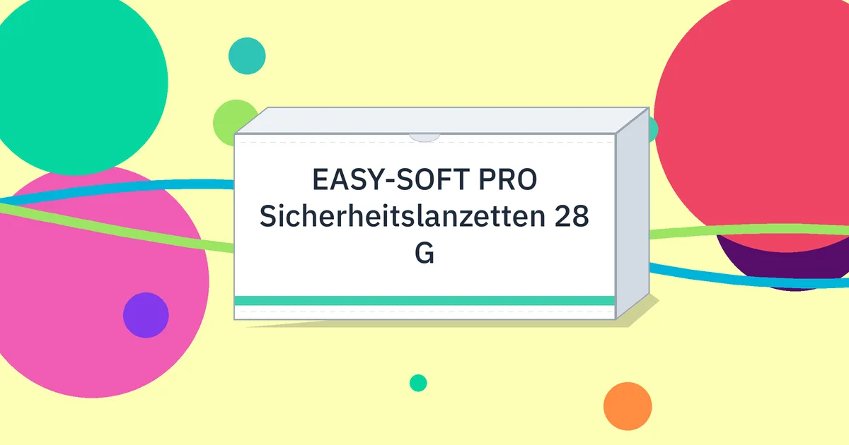 Symbolbild: Packung mit der Aufschrift EASY-SOFT PRO Sicherheitslanzetten 28 G (PZN 17166822) – Verfügbarkeit und Bezug in Apotheken in Frankfurt am Main