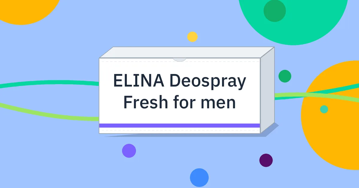 Symbolbild: Packung mit der Aufschrift ELINA Deospray Fresh for men (PZN 10779036) – Verfügbarkeit und Bezug in Apotheken in Frankfurt am Main