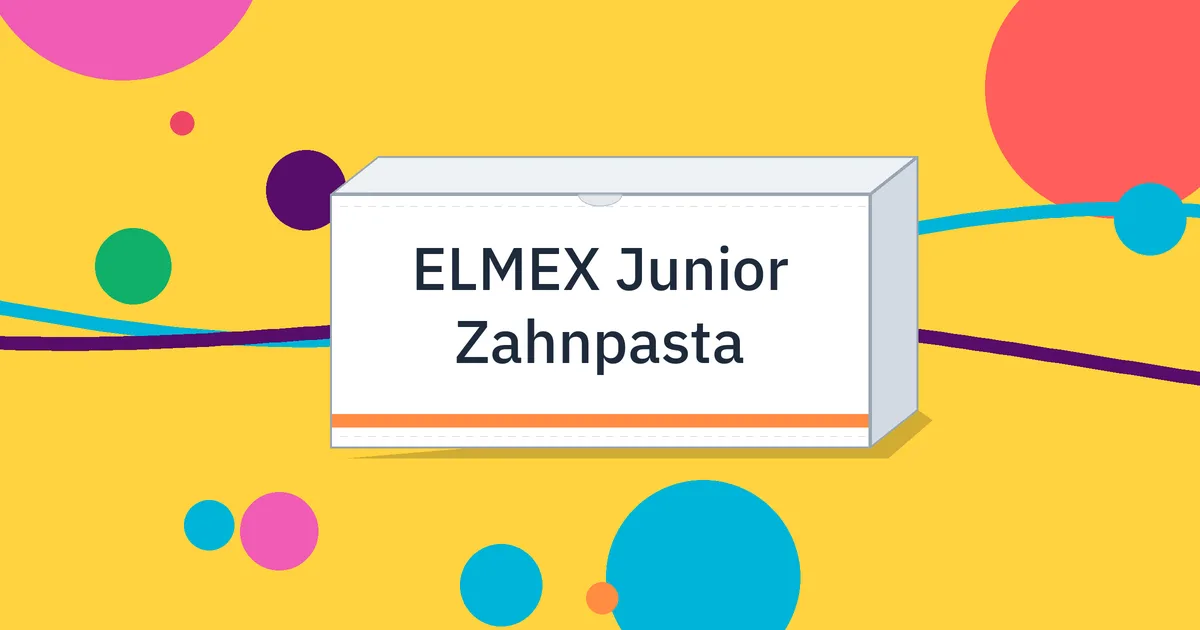 Symbolbild: Packung mit der Aufschrift ELMEX Junior Zahnpasta (PZN 06414116) – Verfügbarkeit und Bezug in Apotheken in Frankfurt am Main