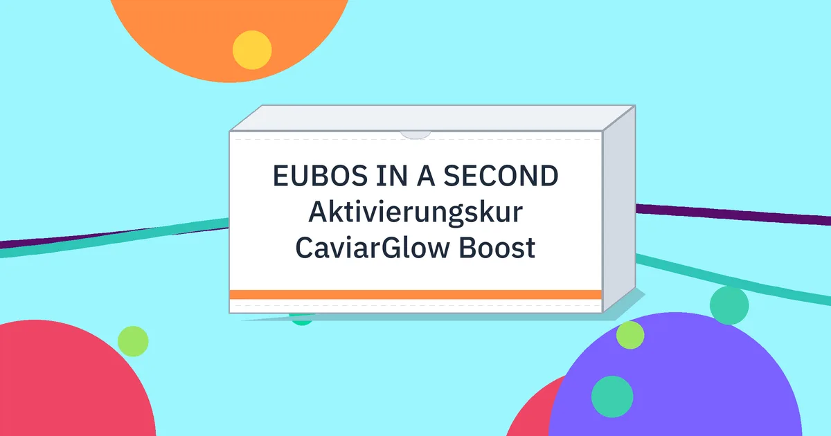 Symbolbild: Packung mit der Aufschrift EUBOS IN A SECOND Aktivierungskur CaviarGlow Boost (PZN 15201023) – Verfügbarkeit und Bezug in Apotheken in Frankfurt am Main