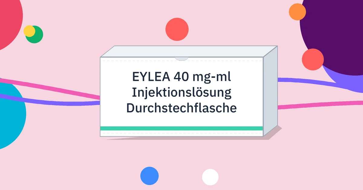 Symbolbild: Packung mit der Aufschrift EYLEA 40 mg-ml Injektionslösung Durchstechflasche (PZN 11666222) – Verfügbarkeit und Bezug in Apotheken in Frankfurt am Main