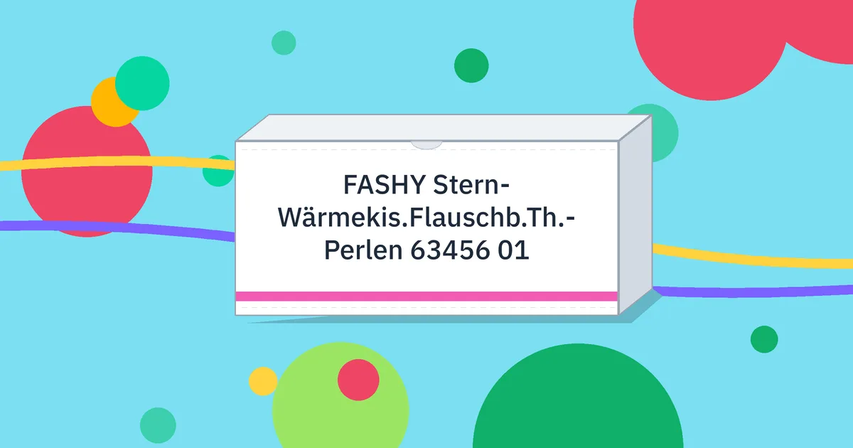 Symbolbild: Packung mit der Aufschrift FASHY Stern-Wärmekis.Flauschb.Th.-Perlen 63456 01 (PZN 20351931) – Verfügbarkeit und Bezug in Apotheken in Frankfurt am Main