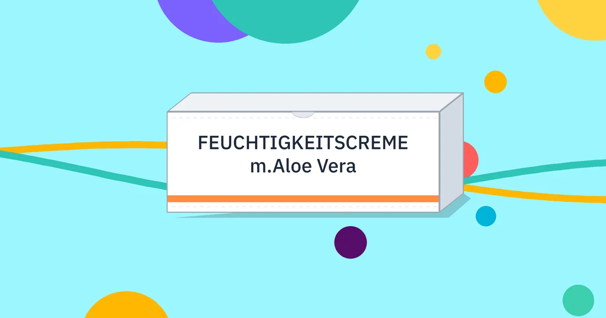 Symbolbild: Packung mit der Aufschrift FEUCHTIGKEITSCREME m.Aloe Vera (PZN 00442376) – Verfügbarkeit und Bezug in Apotheken in Frankfurt am Main