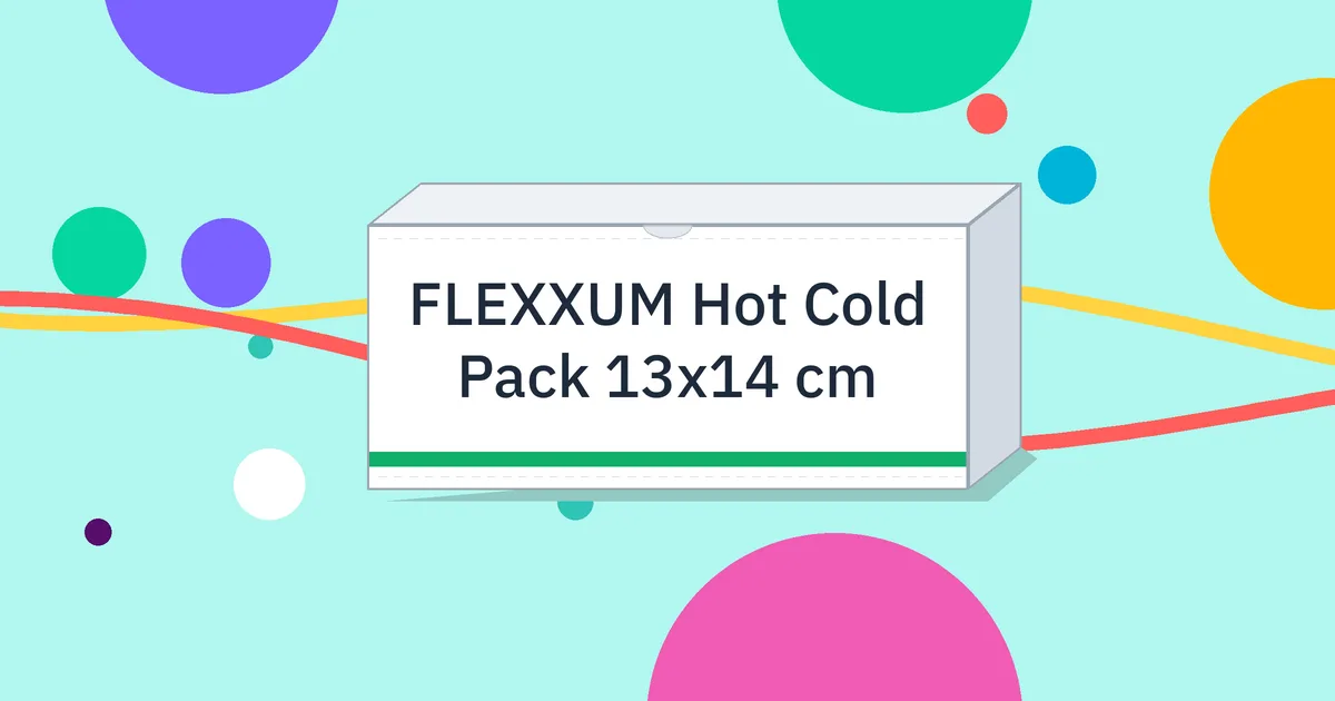 Symbolbild: Packung mit der Aufschrift FLEXXUM Hot Cold Pack 13x14 cm (PZN 01317667) – Verfügbarkeit und Bezug in Apotheken in Frankfurt am Main