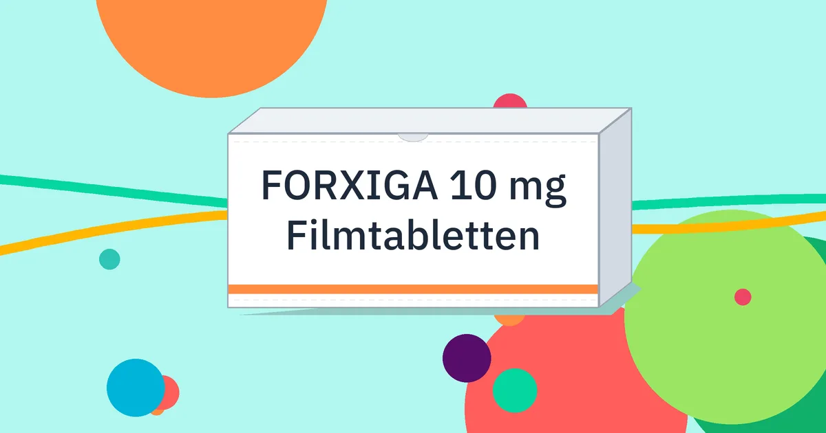 Symbolbild: Packung mit der Aufschrift FORXIGA 10 mg Filmtabletten (PZN 18673828) – Verfügbarkeit und Bezug in Apotheken in Frankfurt am Main