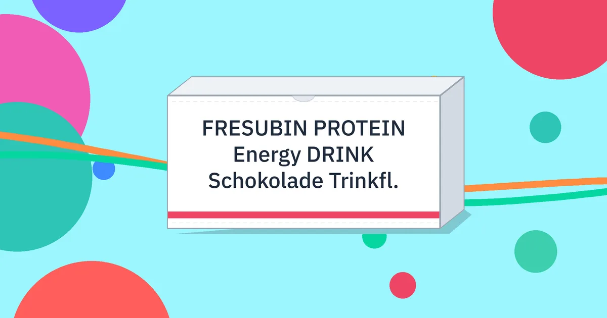 Symbolbild: Packung mit der Aufschrift FRESUBIN PROTEIN Energy DRINK Schokolade Trinkfl. (PZN 09719655) – Verfügbarkeit und Bezug in Apotheken in Frankfurt am Main