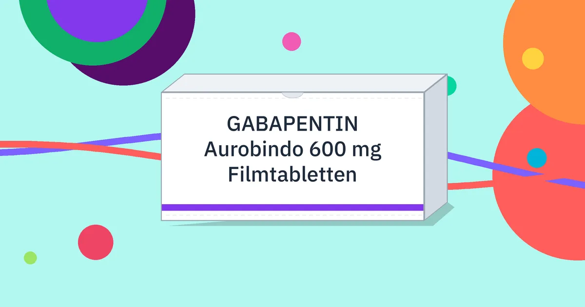 Symbolbild: Packung mit der Aufschrift GABAPENTIN Aurobindo 600 mg Filmtabletten (PZN 09478424) – Verfügbarkeit und Bezug in Apotheken in Frankfurt am Main