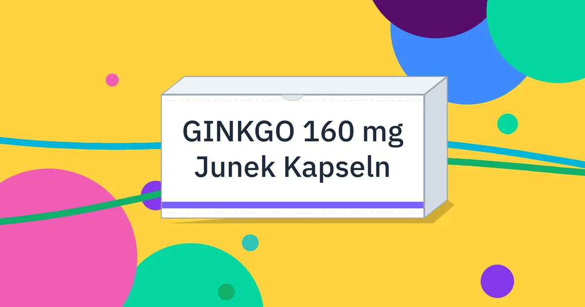 Symbolbild: Packung mit der Aufschrift GINKGO 160 mg Junek Kapseln (PZN 01644202) – Verfügbarkeit und Bezug in Apotheken in Frankfurt am Main