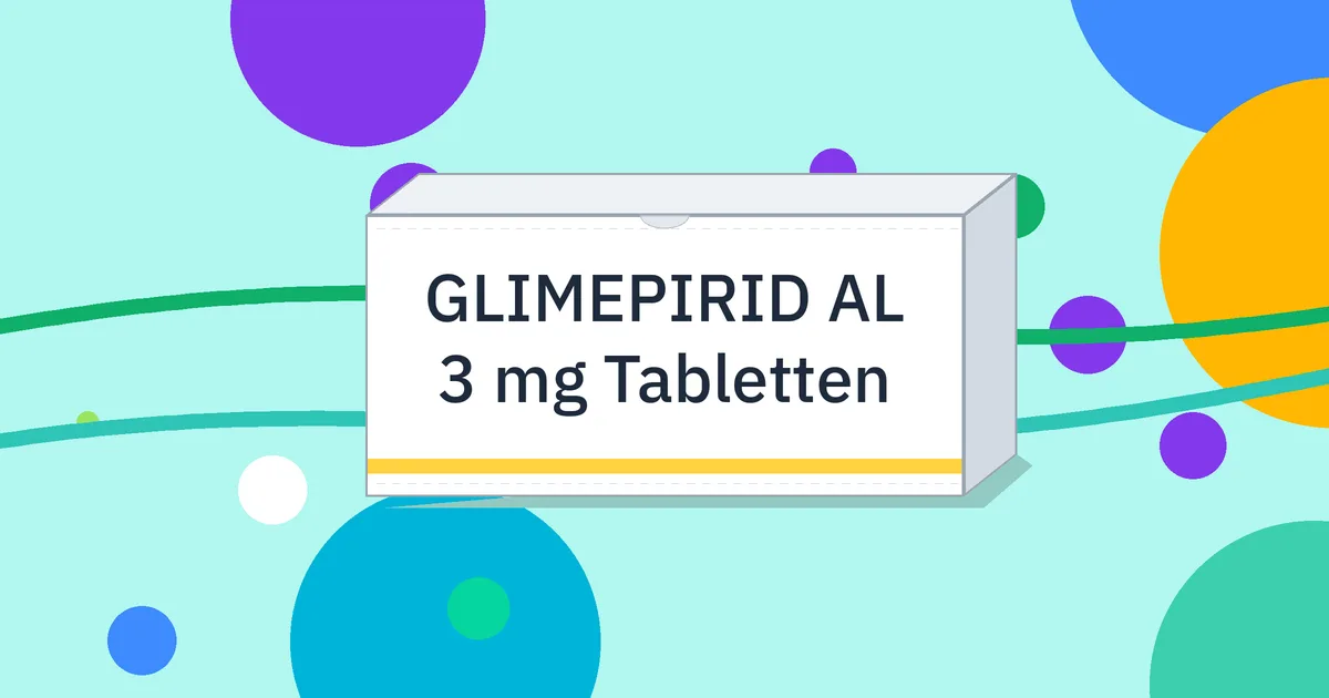 Symbolbild: Packung mit der Aufschrift GLIMEPIRID AL 3 mg Tabletten (PZN 05481323) – Verfügbarkeit und Bezug in Apotheken in Frankfurt am Main