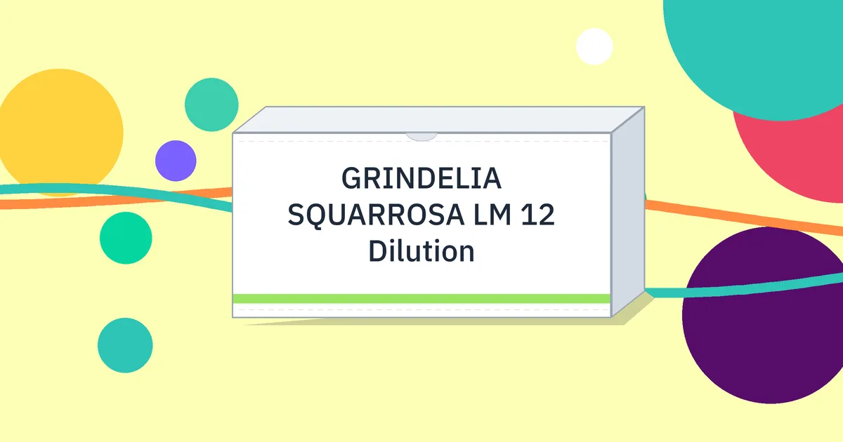 Symbolbild: Packung mit der Aufschrift GRINDELIA SQUARROSA LM 12 Dilution (PZN 13547450) – Verfügbarkeit und Bezug in Apotheken in Frankfurt am Main