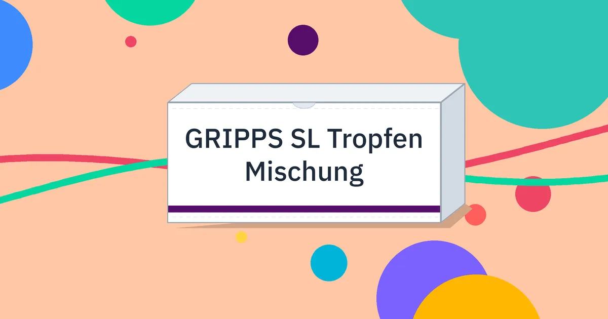 Symbolbild: Packung mit der Aufschrift GRIPPS SL Tropfen Mischung (PZN 04866050) – Verfügbarkeit und Bezug in Apotheken in Frankfurt am Main