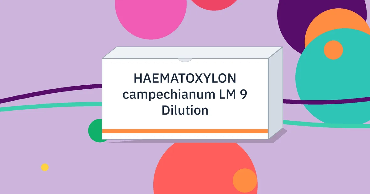 Symbolbild: Packung mit der Aufschrift HAEMATOXYLON campechianum LM 9 Dilution (PZN 13549288) – Verfügbarkeit und Bezug in Apotheken in Frankfurt am Main