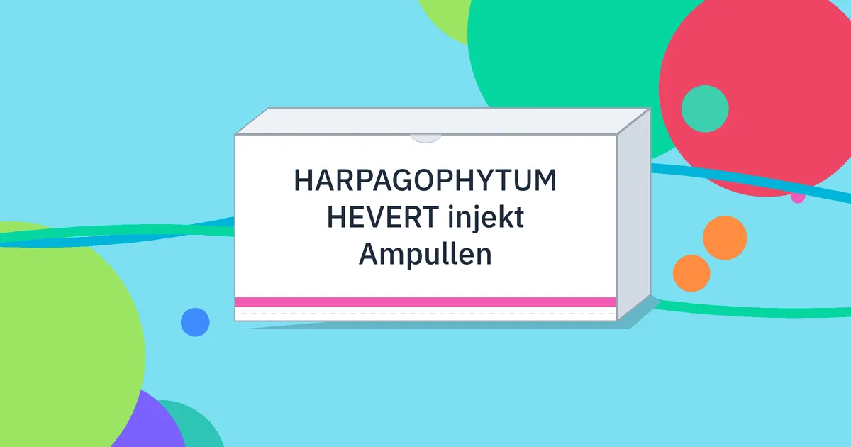 Symbolbild: Packung mit der Aufschrift HARPAGOPHYTUM HEVERT injekt Ampullen (PZN 13702778) – Verfügbarkeit und Bezug in Apotheken in Frankfurt am Main