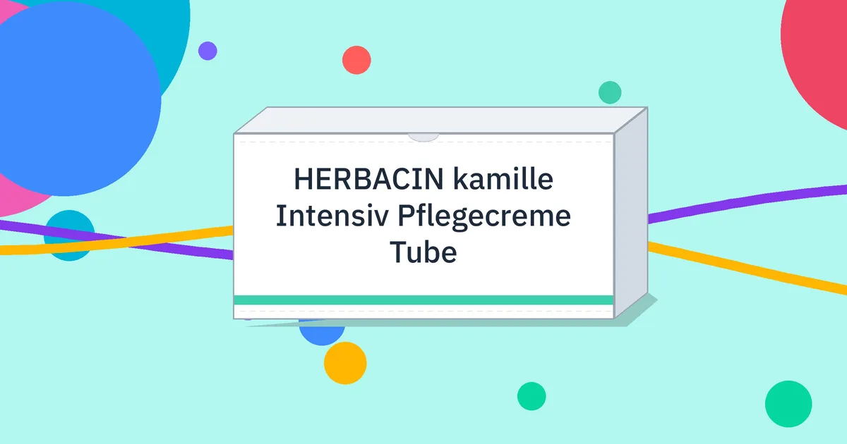 Symbolbild: Packung mit der Aufschrift HERBACIN kamille Intensiv Pflegecreme Tube (PZN 10345220) – Verfügbarkeit und Bezug in Apotheken in Frankfurt am Main