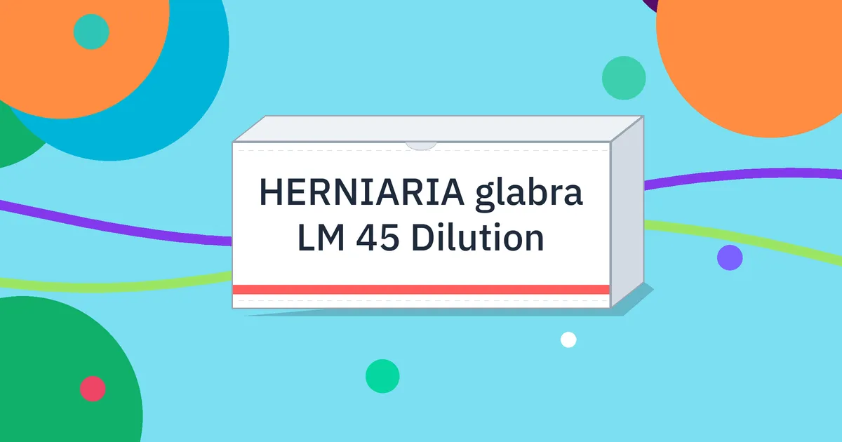 Symbolbild: Packung mit der Aufschrift HERNIARIA glabra LM 45 Dilution (PZN 13553278) – Verfügbarkeit und Bezug in Apotheken in Frankfurt am Main