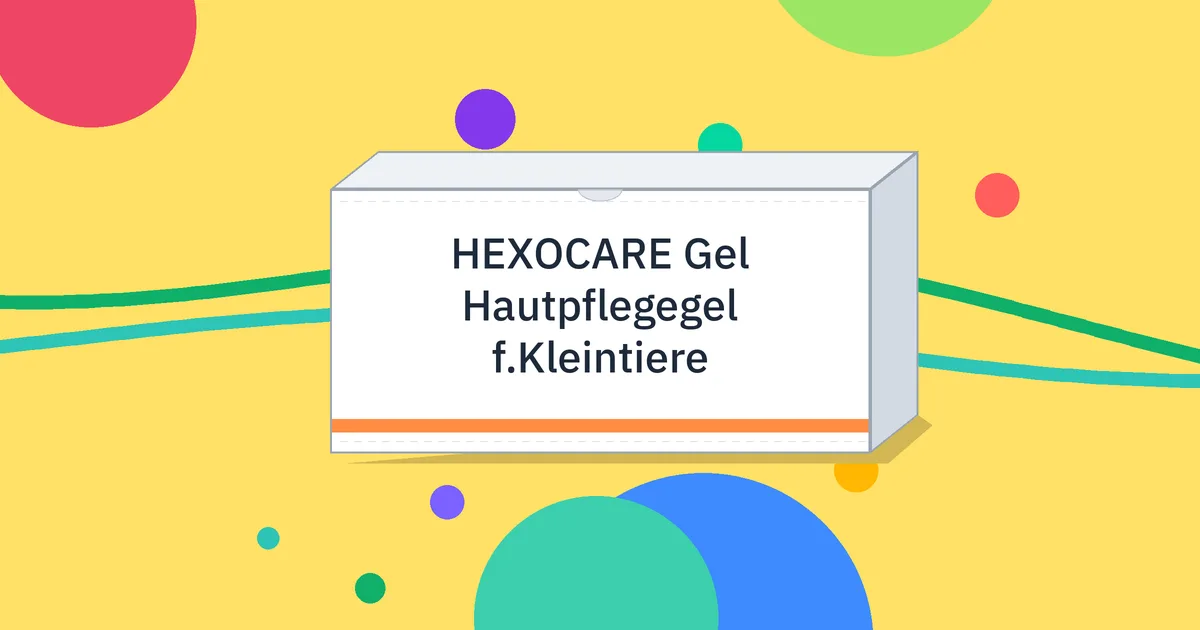 Symbolbild: Packung mit der Aufschrift HEXOCARE Gel Hautpflegegel f.Kleintiere (PZN 13882088) – Verfügbarkeit und Bezug in Apotheken in Frankfurt am Main