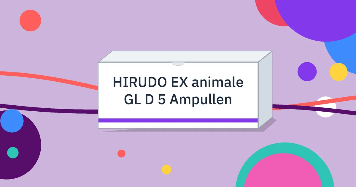 Symbolbild: Packung mit der Aufschrift HIRUDO EX animale GL D 5 Ampullen (PZN 04618955) – Verfügbarkeit und Bezug in Apotheken in Frankfurt am Main