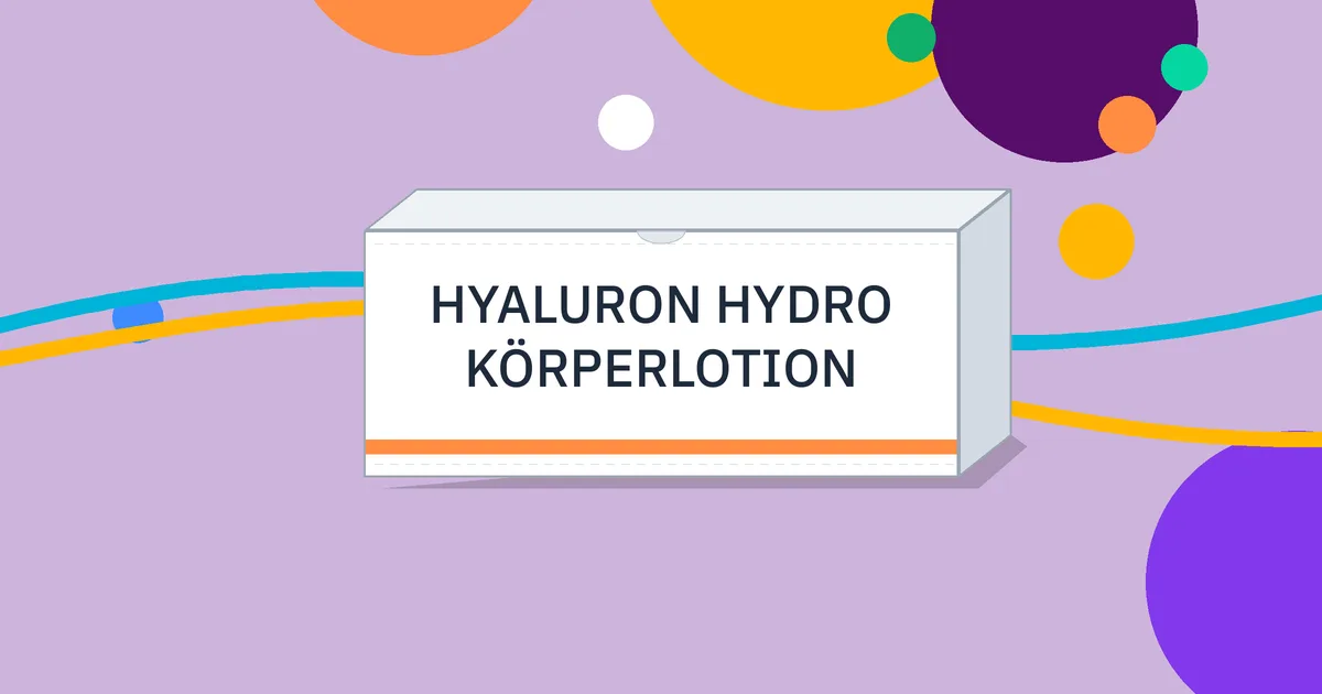 Symbolbild: Packung mit der Aufschrift HYALURON HYDRO KÖRPERLOTION (PZN 19680782) – Verfügbarkeit und Bezug in Apotheken in Frankfurt am Main