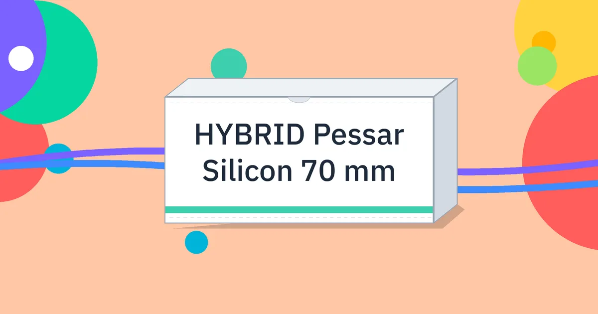 Symbolbild: Packung mit der Aufschrift HYBRID Pessar Silicon 70 mm (PZN 20194779) – Verfügbarkeit und Bezug in Apotheken in Frankfurt am Main